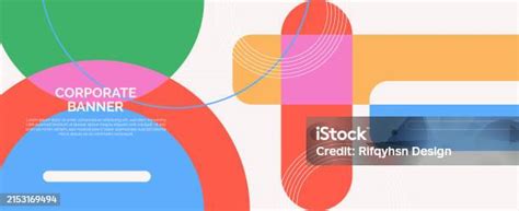현대 여러 가지 빛깔의 기하학적 원 모양 디자인 요소 소셜 미디어 게시물 웹 배너 및 전단지에 대한 넓은 추상 배경 배너 개념에