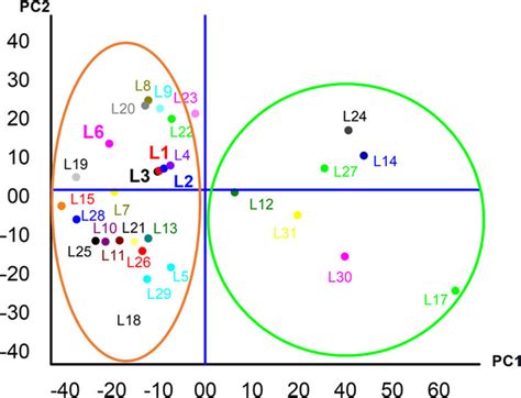 Score Plot Of PCA Regression Of Quantitative Structure Activity Download Scientific Diagram