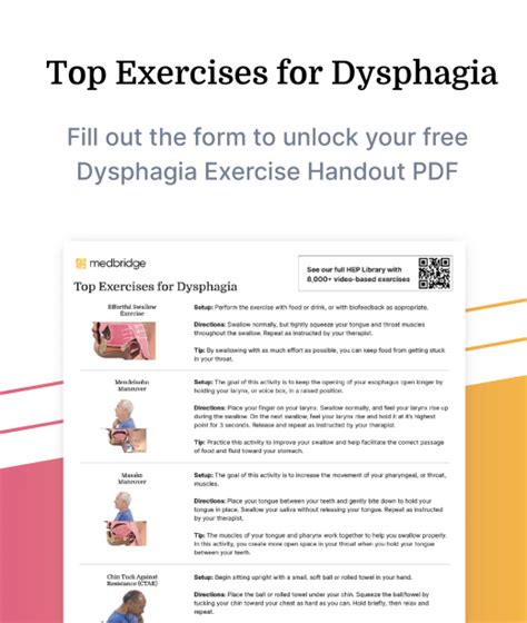 10 Essential Exercises For Treating Dysphagia Medbridge