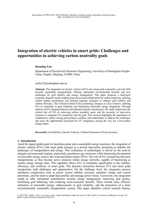 Pdf Integration Of Electric Vehicles In Smart Grids Challenges And