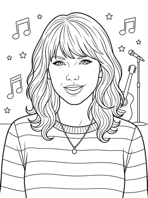 28 Taylor Swift Coloring Pages Free Printable Pdfs