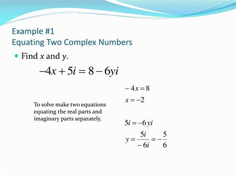 ppt 4 5 complex numbers powerpoint presentation free download id