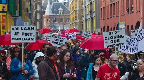 Amsterdam Prostitutes Protest Against Closure Of Sex Workers Windows