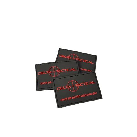 Pvc Velcro Patch Black Red Delta Tactical