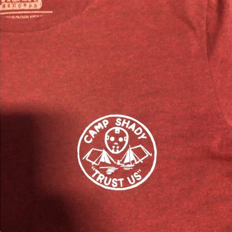 Shady Records Shirts Eminem Camp Shady T Shirt Maroon Limited