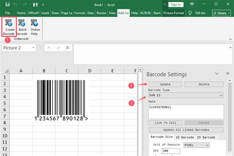 How To Create Print Barcodes With Gs1 Data Message In Excel Sheet Using Barcode Generator For