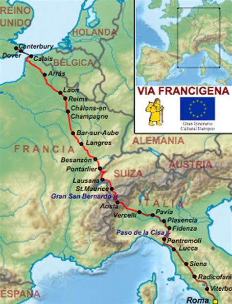 Via Francigena Pilgrimage Route Canterbury Road To Rome Italy