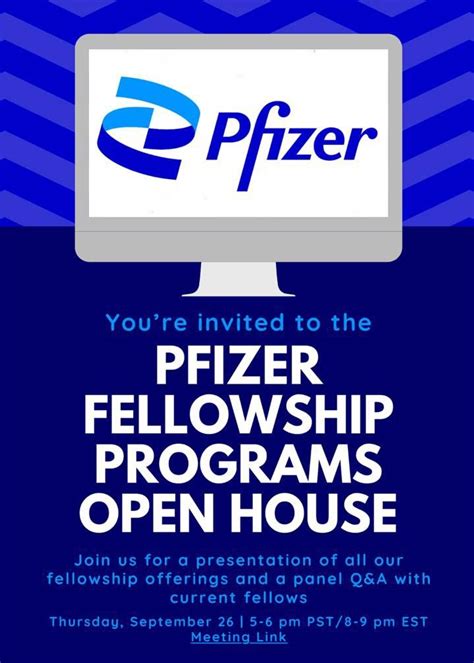 Please Join Us For The Pfizer Pharmacy Fellowship Programs Virtual Open