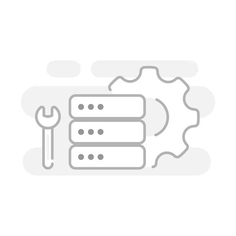 Server Under Maintenance And Repair Concept Illustration Linear Design Vector Eps10 Simple And