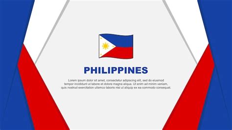 Premium Vector Philippines Flag Abstract Background Design Template Philippines Independence