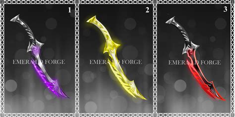 Emerald Forge Daggers Set 4 By Amethystcnarts On Deviantart