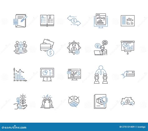 Risk Management Outline Icons Collection Management Risk Strategy Compliance Analysis