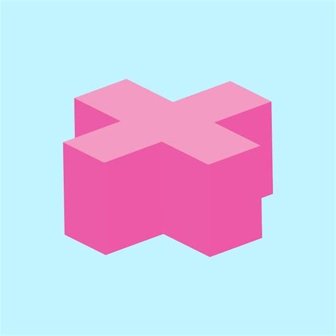 터 3d 현실적인 빨간 십자가 체크마크 표시 터 일러스트레이션 프리미엄 벡터