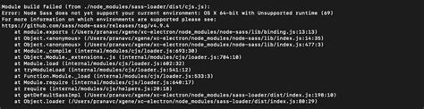 Node Sass Unsupported Environment Detected