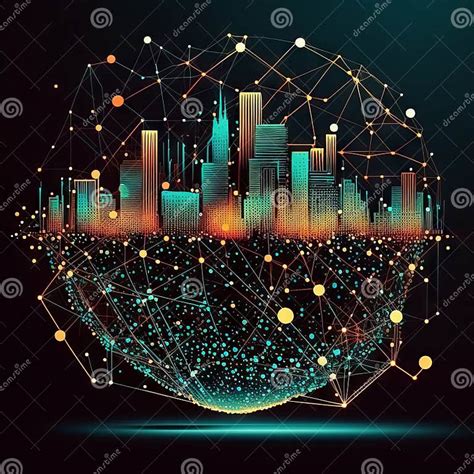 Big Data Connection Technology Concept Ai Generative Stock Illustration Illustration Of