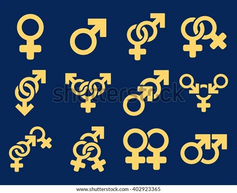 Sexual Relation Symbols Vector Icon Set Stock Vector Royalty Free 402923365 Shutterstock