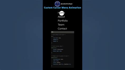 cursor animation html css and javascript webdesign coding