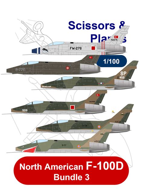 1 100 Snp North American F 100d Super Sabre Bundle 3 Paper Model Ecardmodels