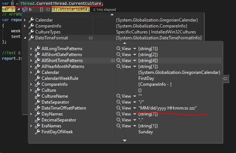 Debugging Visual Studio Datetime Format In Debugger Stack Overflow