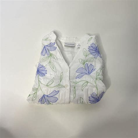 Prettiest Vintage Alfred Dunner Blue Embroidery Depop