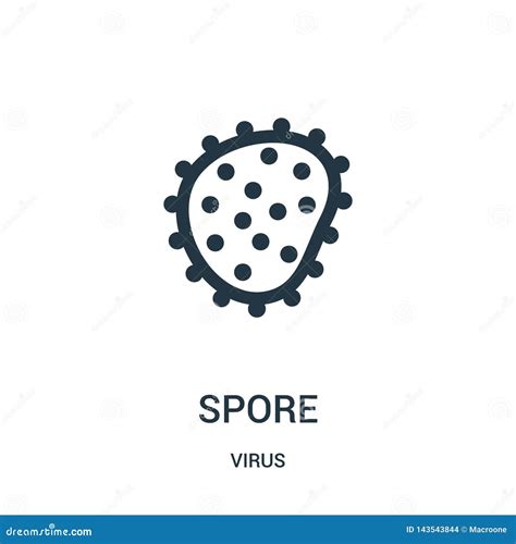 Spore Icon Vector From Virus Collection Thin Line Spore Outline Icon Vector Illustration