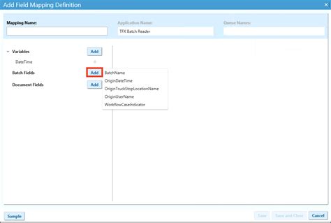 Transflo Dms Field Mapping