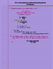 Biochemistry Ch Problem Set Pdf At Oe Ch Foundations Of Biochemistry Book Problems