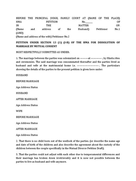 Petition Under Section 13 1 I B Of The Hma For Dissolution Of