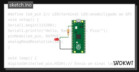 Acender O Led No Pino 2 Wokwi Esp32 Stm32 Arduino Simulator