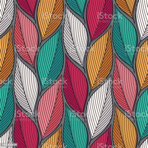 양식에 일치 시키는 다채로운 잎 완벽 한 패턴입니다 자연 보편적인는 텍스처 손으로 그린 장식 꽃 장식 배경입니다 벡터 일러스트 레이 션 0명에 대한 스톡 벡터 아트 및 기타