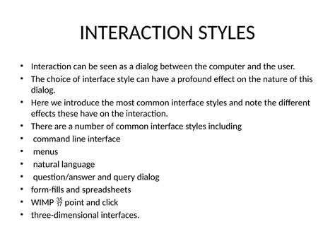 Interaction And Interfaces Model Of The Interaction Pptx