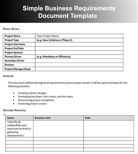 39 Business Requirements Document Examples To Download