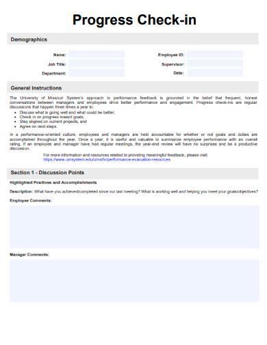 Free 30 Progress Form Samples In Pdf