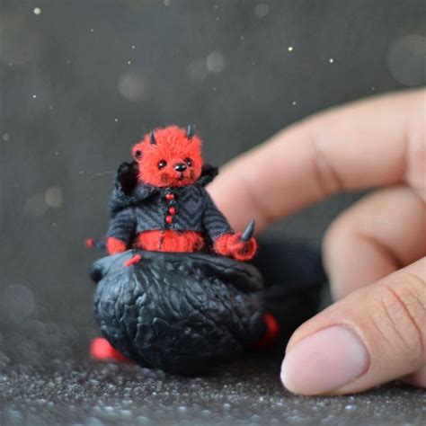 Tiny Bear Devil Evil By Olga Faber Tedsby