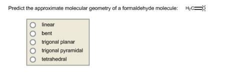 Formaldehyde Molecular Geometry