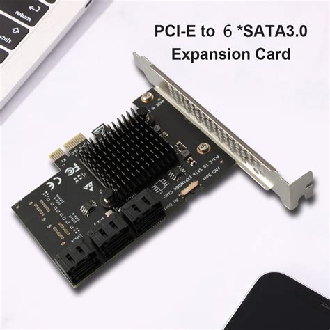 Адаптер Pcie 6 портов карта расширения Pci Express X1 Sata 3 0 высокоскоростная