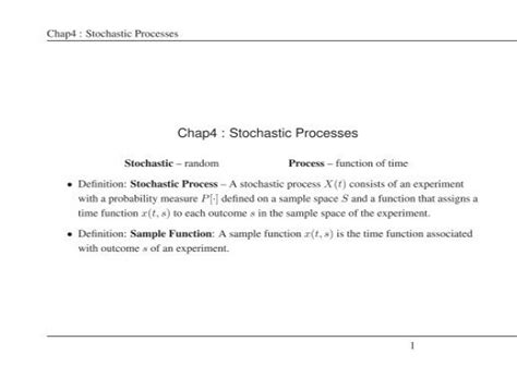 Chap4 Stochastic Processes