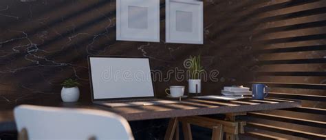 Marble Workspace Tabletop With Tablet Mockup And Copy Space Over