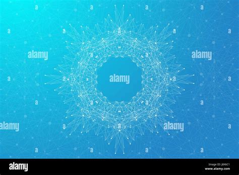 Geometric Abstract Background Molecule And Communication Vector Illustration Stock Vector Image