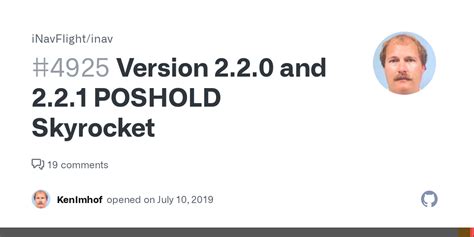 Version 220 And 221 Poshold Skyrocket · Issue 4925 · Inavflightinav · Github