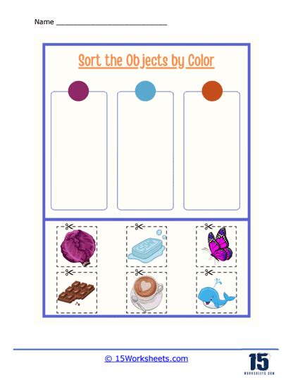 Sort By Color Worksheets Matching And Categorizing 15