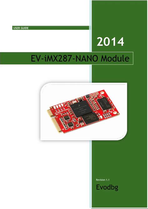 Pdf Ev Imx287 Nano Module Material Evimx287nano User Manual Ev · Ev