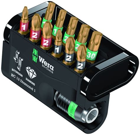 Wera Bit Check 12 Diamond 1 Bitset Rapidaptor Ph Pz Torx 12