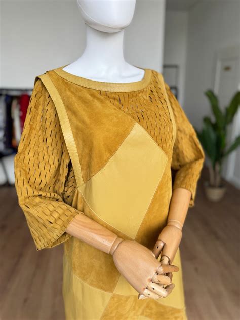 Werner Graumann Skórzana Sukienka Vintage 1980s Plethora Vintage Shop