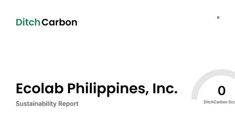 Ecolab Philippines Inc Sustainability Report Ditchcarbon