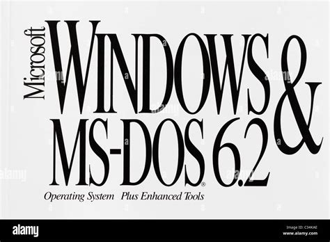 Close Up Detail Of An Old Microsoft Windows And Ms Dos Version 62 Manual Circa Early 1990s