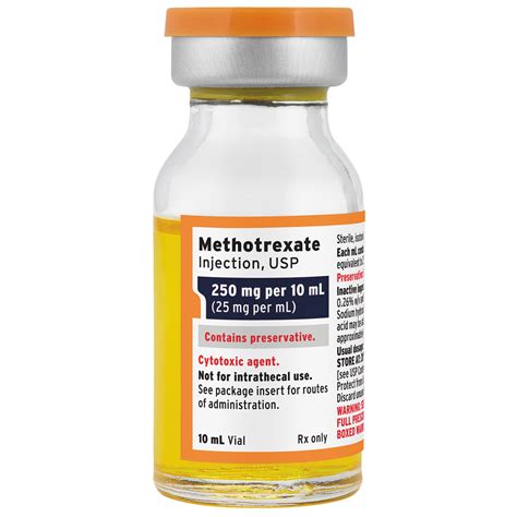 Methotrexate Sod 25mg Ml 10ml Vial 117954