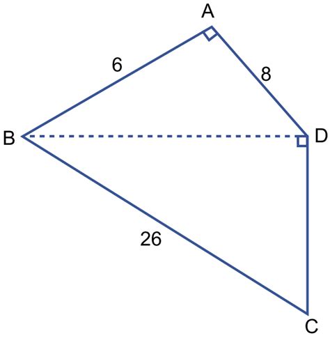 Find The Area Of The Quadrilateral Abcd Shown In Figure Ii Knowledgeboat