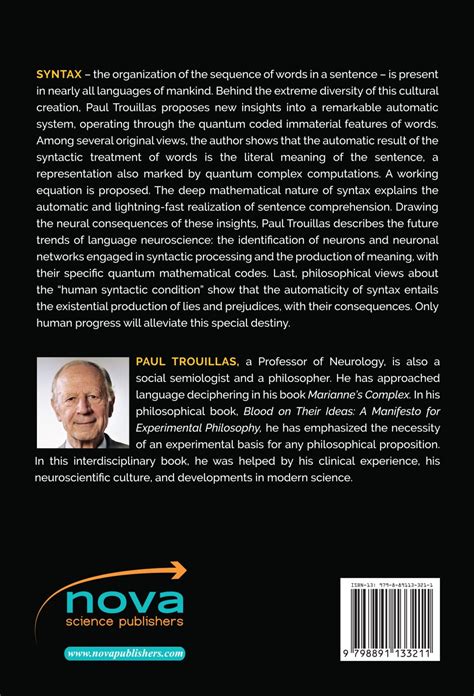 A Quantum Theory Of Syntax Nova Science Publishers