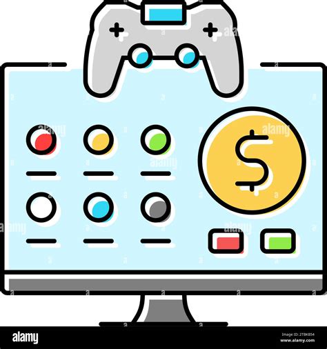 monetization game development color icon vector illustration stock vector image and art alamy
